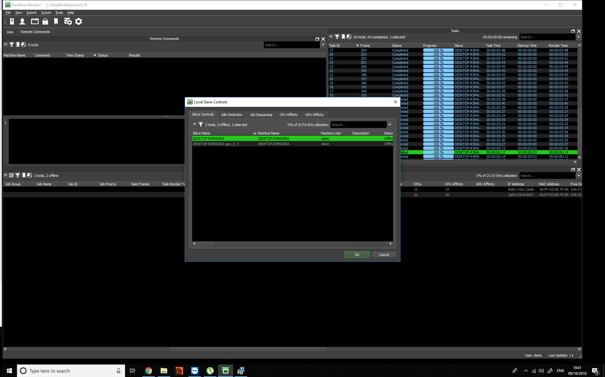 Houdini 16.5 GPU affinity between multiple Slaves - Deadline - AWS ...
